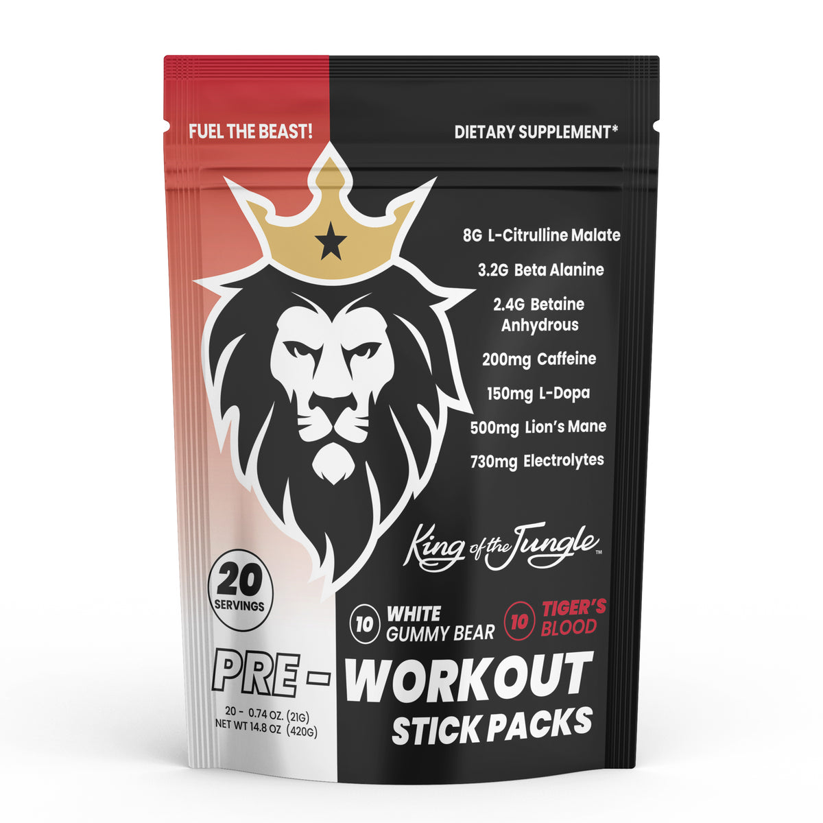 Pre-Workout Stick Packs | King of the Jungle